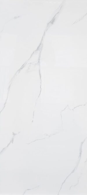 WHITE STATUARIO MARBLE LOOK 600X1200 GLOSS IN FINISH – Canova Tiles