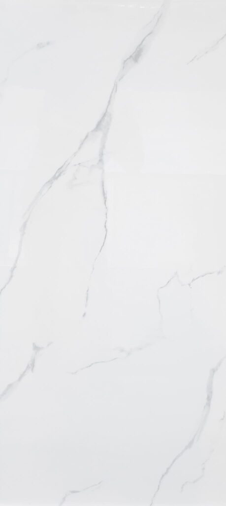 WHITE STATUARIO MARBLE LOOK 600X1200 GLOSS IN FINISH – Canova Tiles